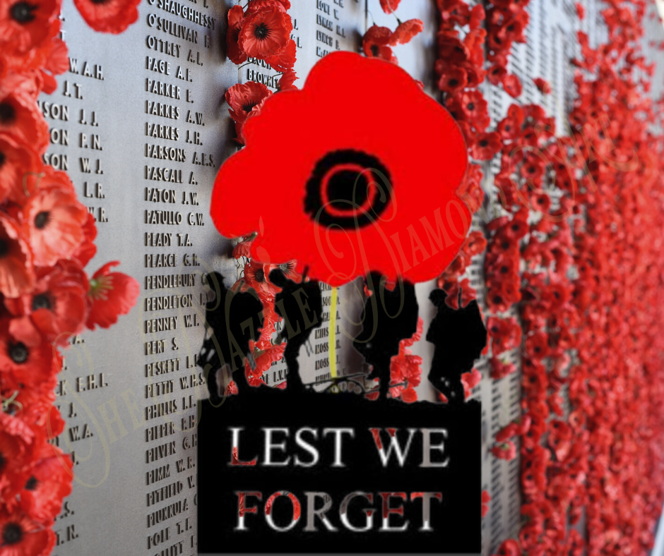 PRE-ORDER-Poured Glue-Diamond Painting-Lest We Forget – She-Dazzle ...